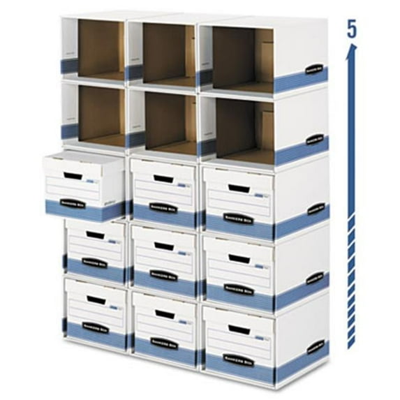 Fellowes File-Cube Box Shell- White-Blue - Walmart.com