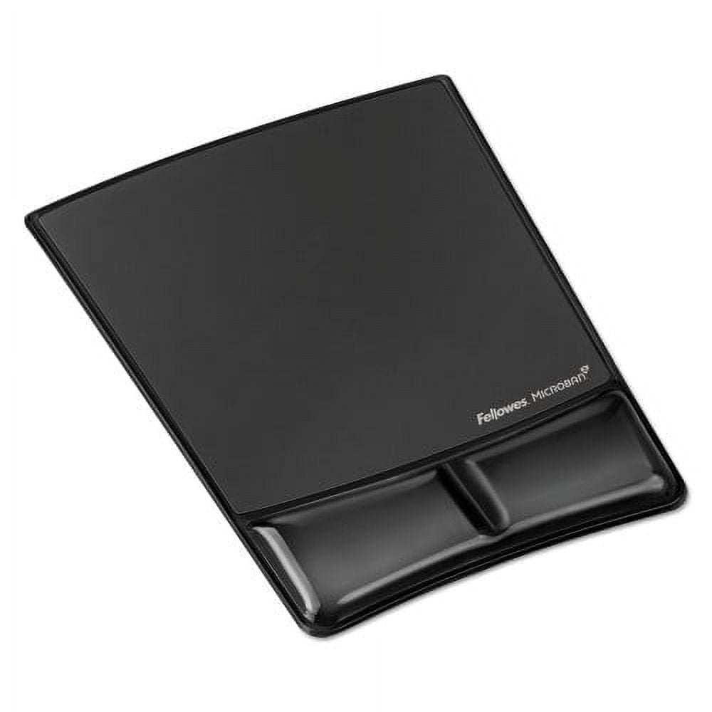 Fellowes Gel Wrist Support with Attached Mouse Pad, 8.25 x 9.87, Black ...