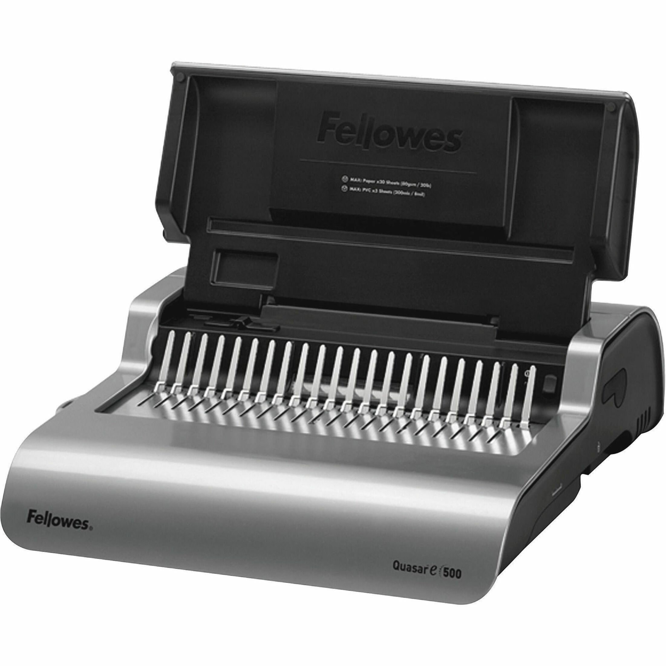 Fellowes Quasar Electric Comb Binding Machine 25 Sheets Punched, Grey ...