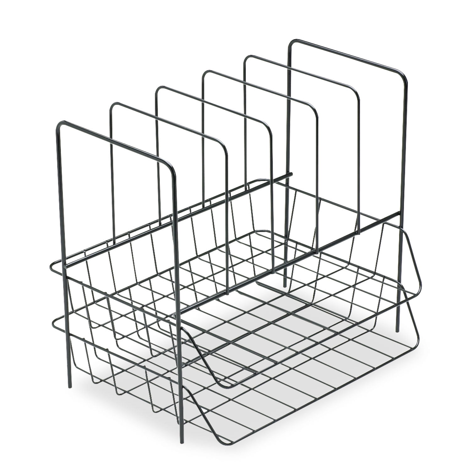 Fellowes, Wire Double Tray Sorter, 1 Each, Black - Walmart.com
