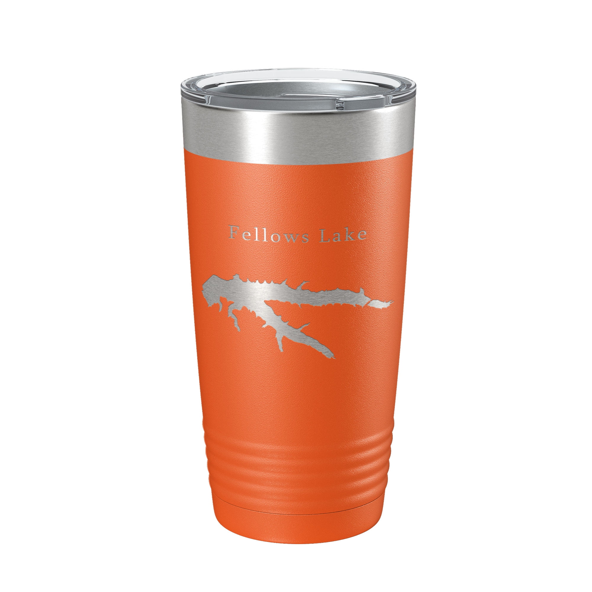 Fellows Lake Map Tumbler Travel Mug Insulated Laser Engraved Coffee Cup ...