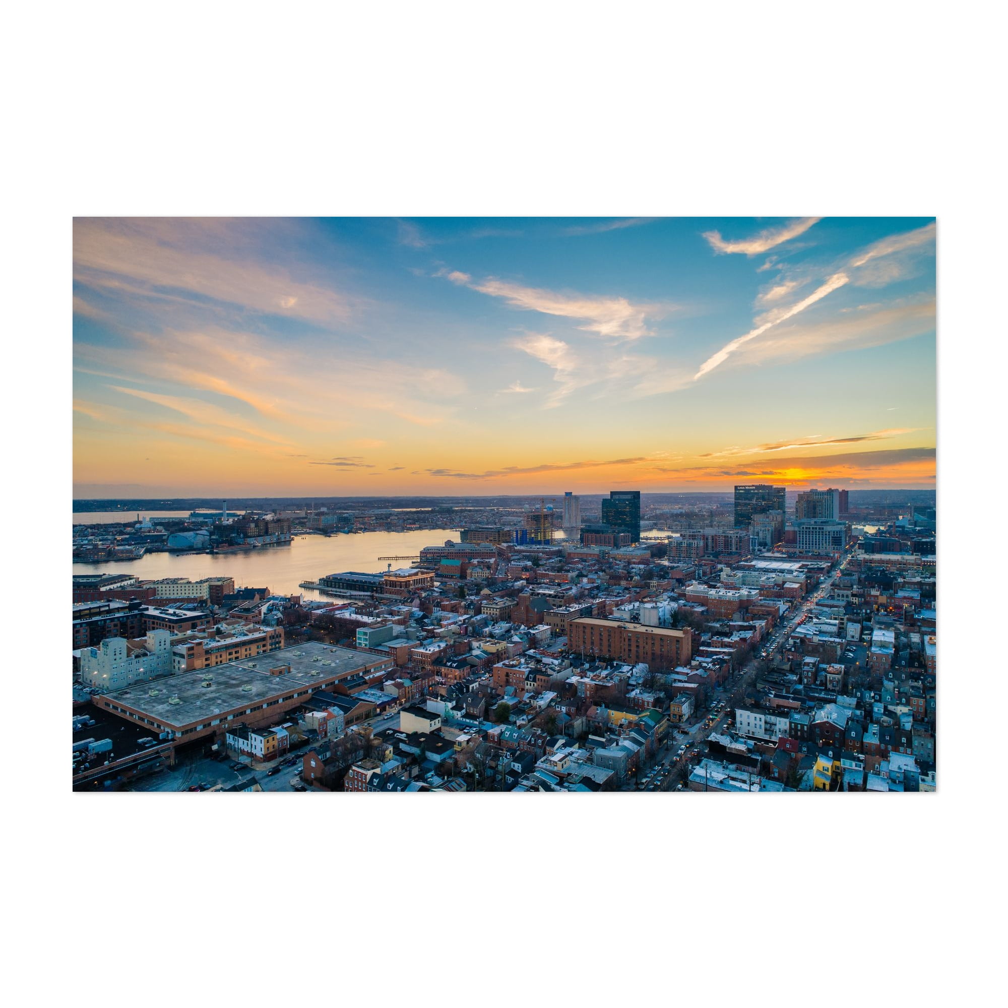 Fells Point Sunset - Baltimore Maryland Photography Cityscape Skyline ...