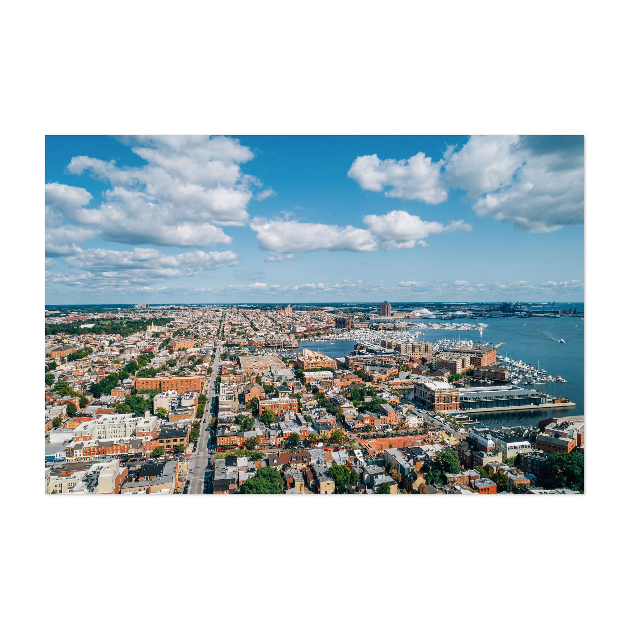 Fells Point from Above - Baltimore Maryland Photography Unframed Wall ...