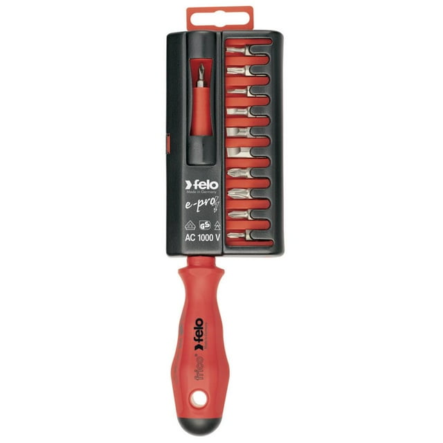 Felo-07157 51427 E-Pro Felo 11/1 Insulated Multi Bit Screwdriver w/ 1/4 ...