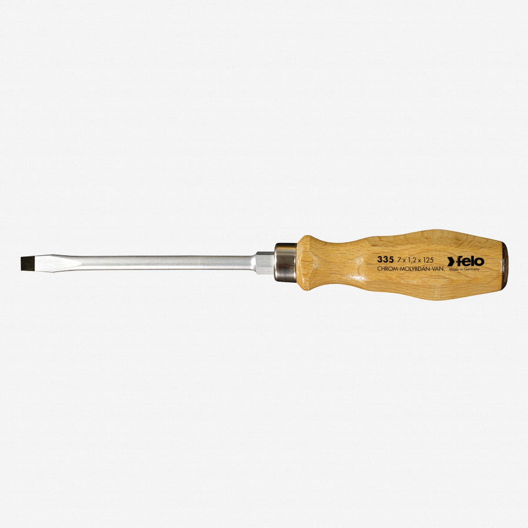 Felo 10 x 175mm Wood Handle Slotted Screwdriver - Walmart.com