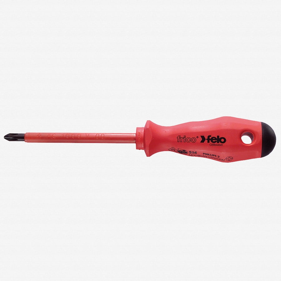 Felo 22120 #2 x 100mm Insulated Phillips Screwdriver - Walmart.com