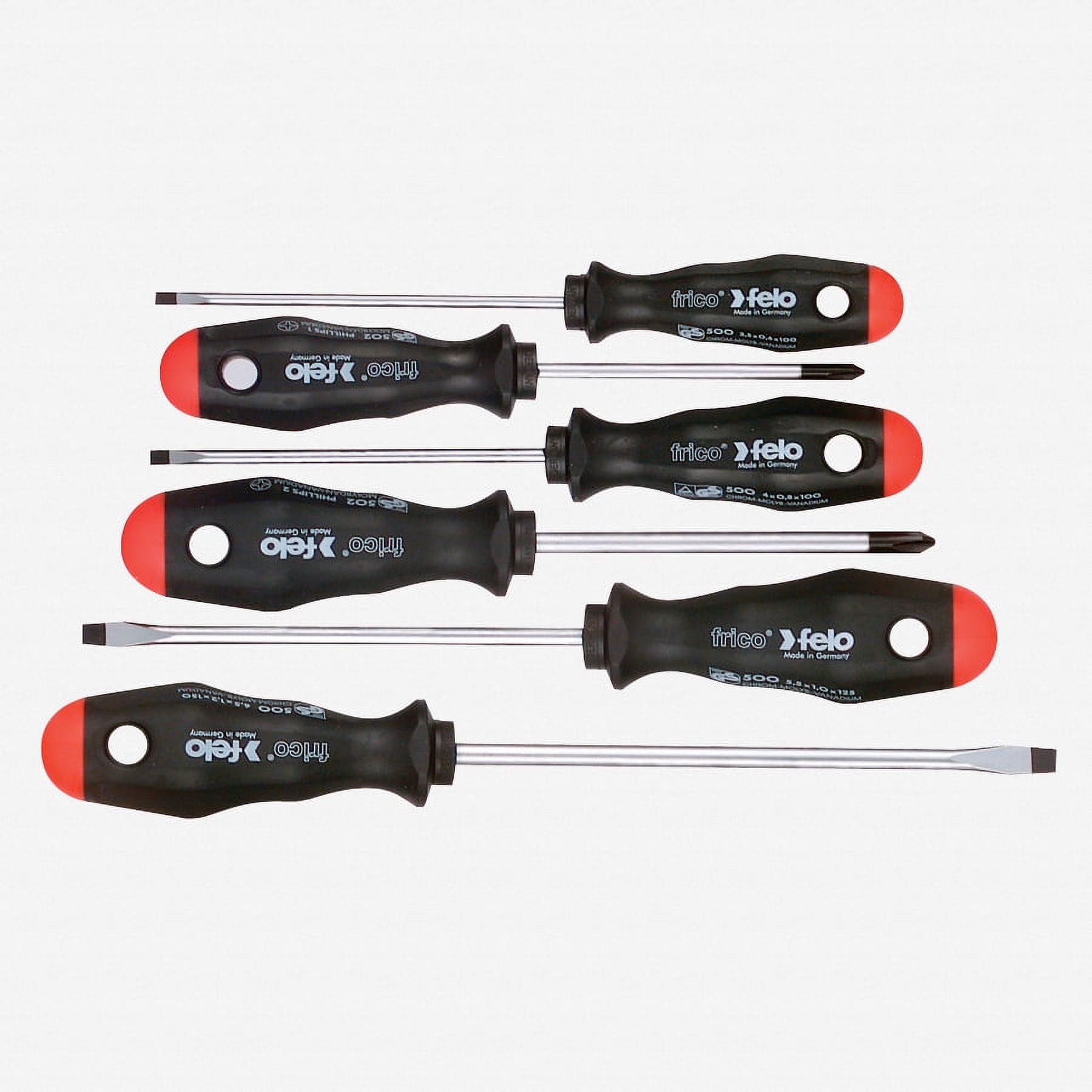 Felo 53521 6 Piece Slotted & Phillips Screwdriver Set - Walmart.com
