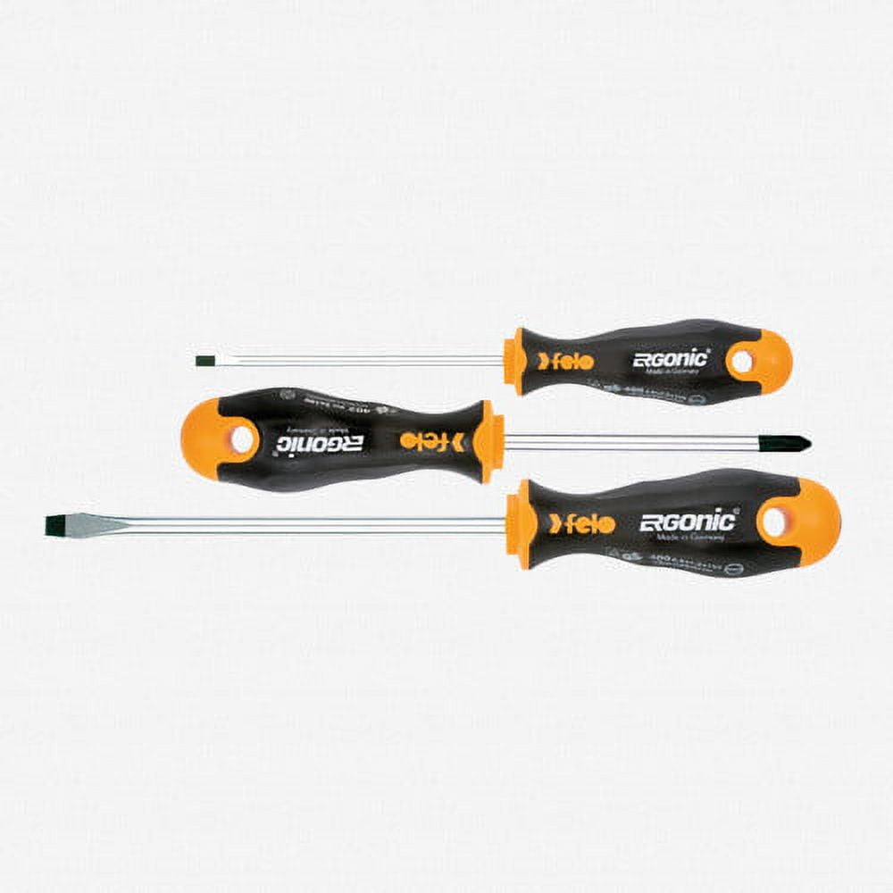 Felo Ergonic 3 Piece Slotted & Phillips Screwdriver Set - Walmart.com