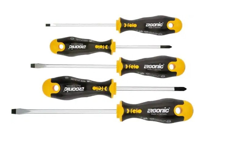 Felo Ergonic 5 Piece Slotted & Phillips Screwdriver Set - Walmart.com