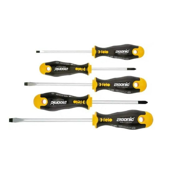 Felo Ergonic 5 Piece Slotted & Phillips Screwdriver Set - Walmart.com