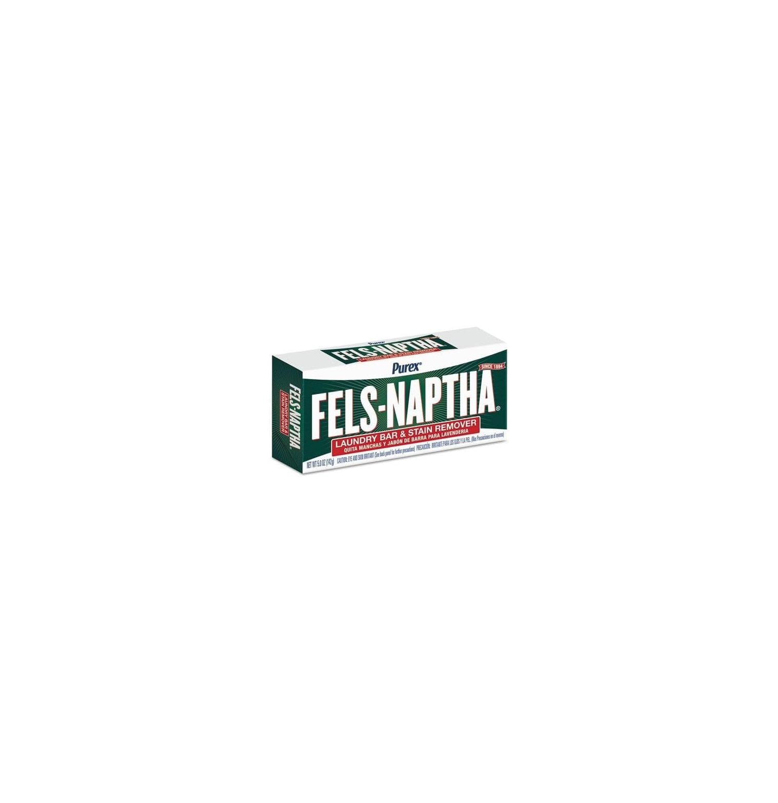 Fels-Naptha Laundry Bar & Stain Remover, Heavy-Duty Laundry Soap, 5 oz ...