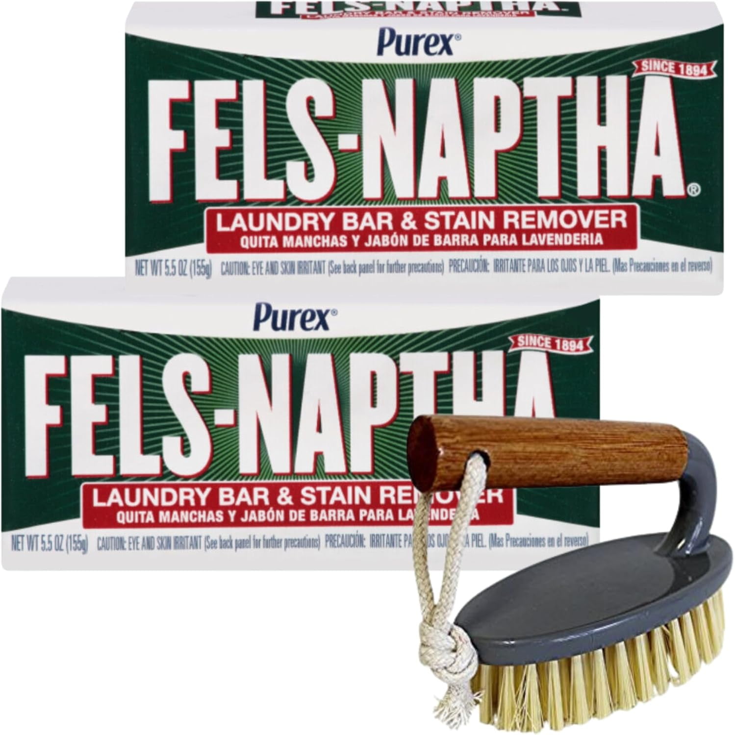 Fels-Naptha Laundry Detergent Bar Soap and Stain Remover Bundle ...