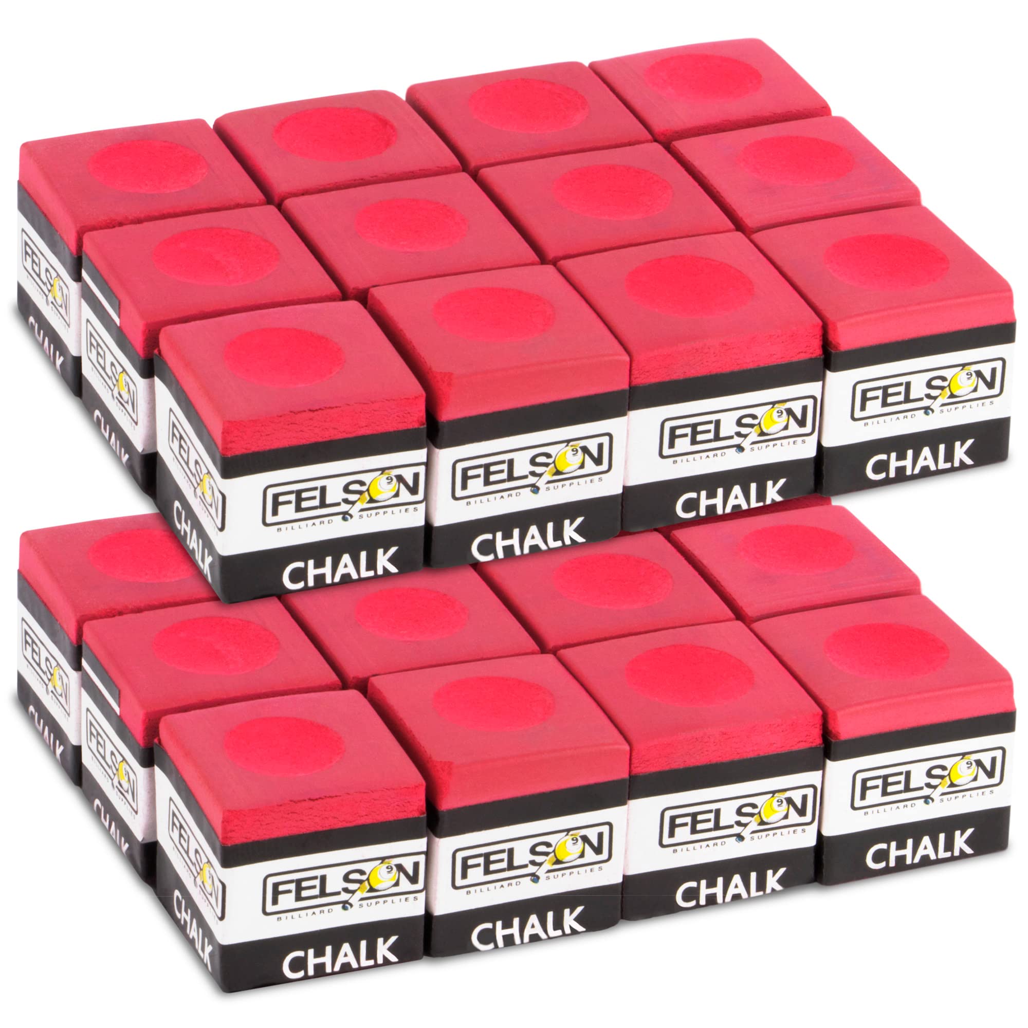 Felson Billiards Supplies Pool Chalk 24 Pack, Red - Pool Table ...