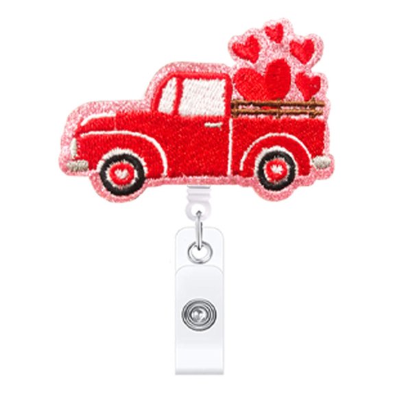 Felt Badge Reel Embroidery Style Badge Holder Retractable 360 Spinning ...