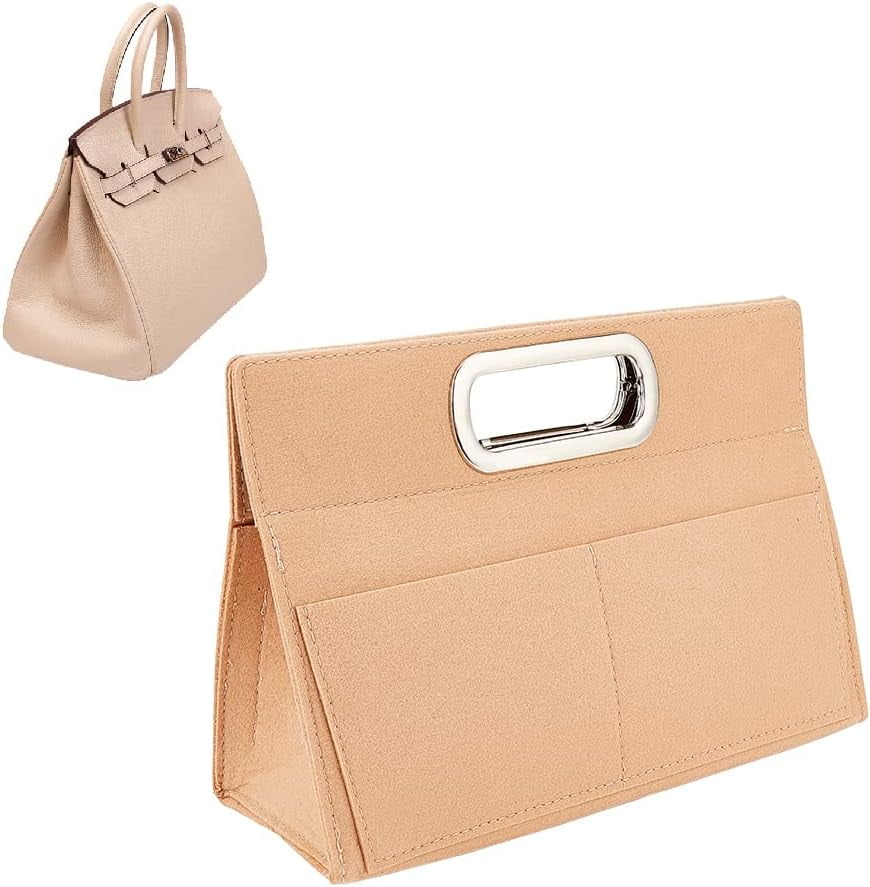 Felt Bag Organizer Insert with Handles Multi Pocket Handbag Tote Shaper ...