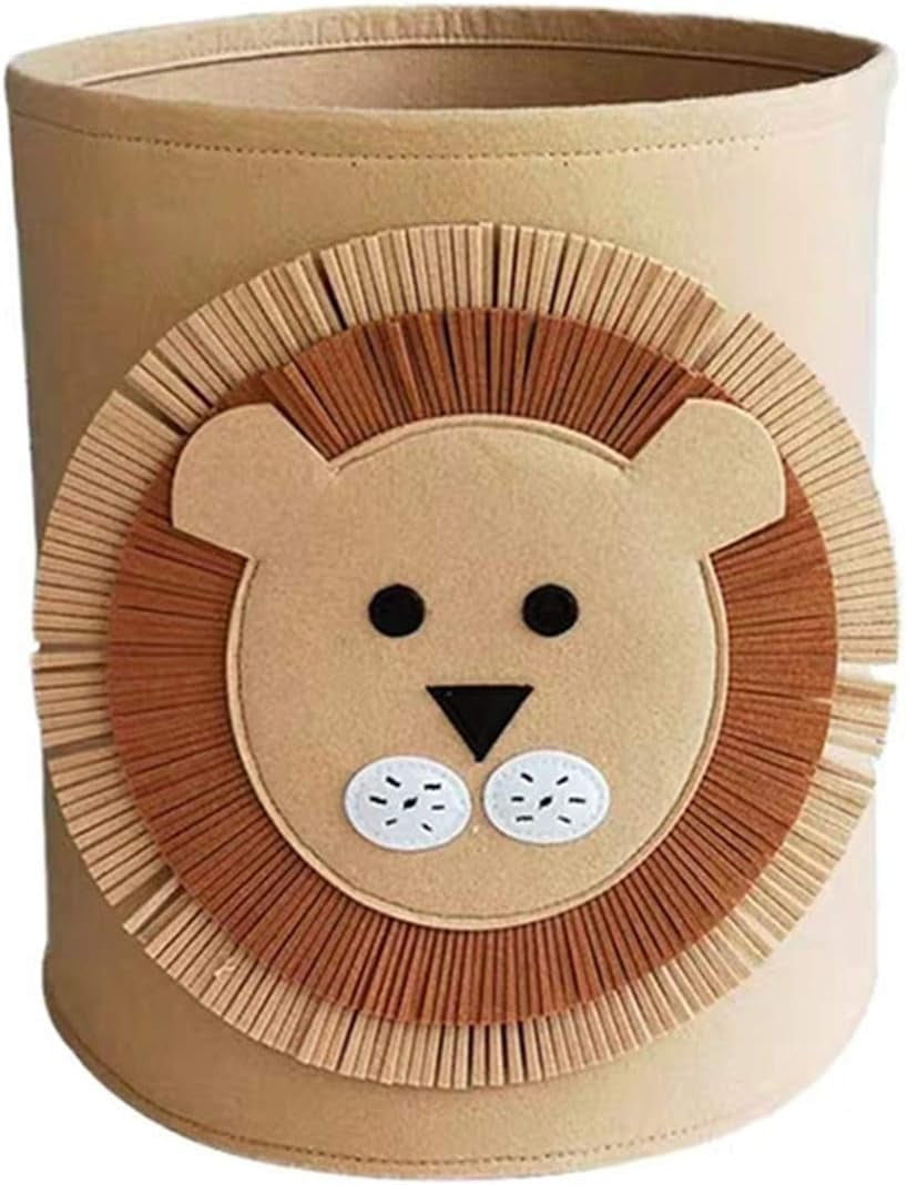 Felt Basket Toy Storage Organiser Collapsible Baby Hamper Decorative ...