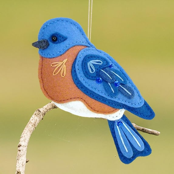 Felt Bird Ornament, Wool Hanging Decoration, Handmade Decor, 1 Count ...