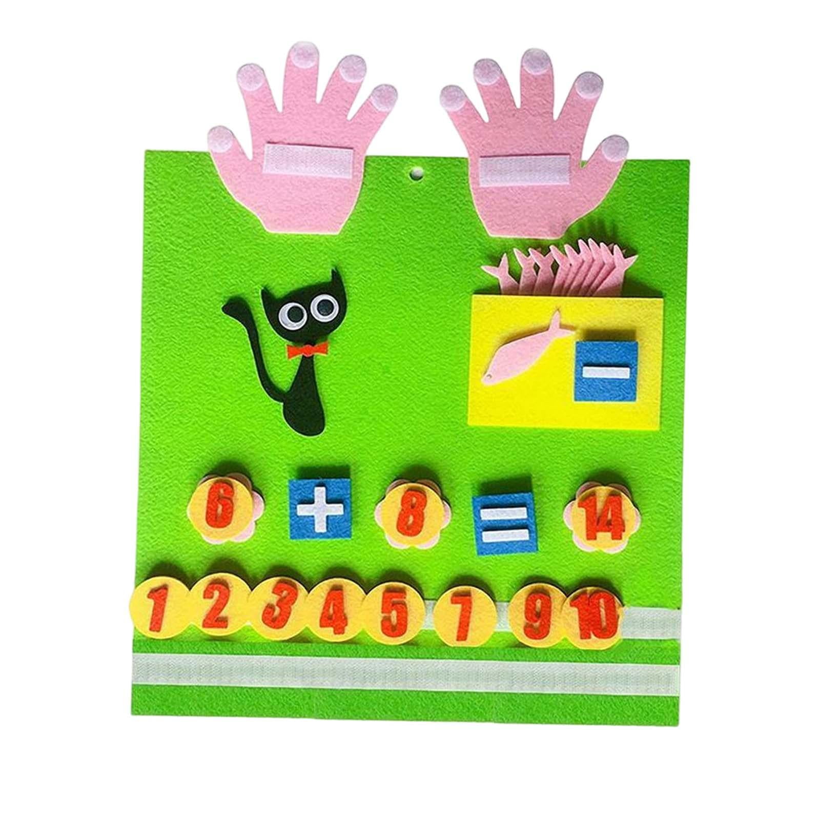 Felt Board Finger Numbers Counting Toy, Math Addition and Subtraction ...