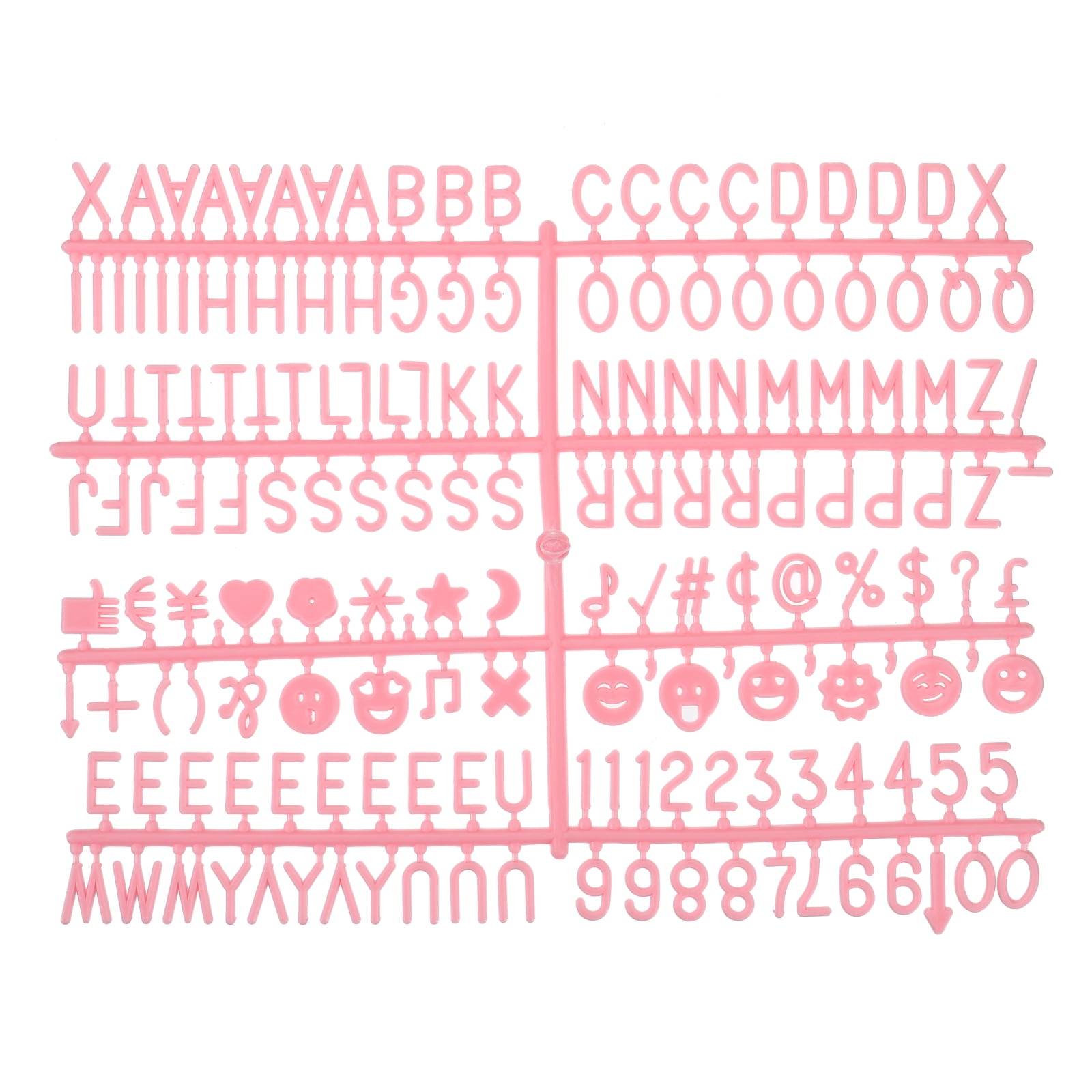 Felt Board Letters, 510 Characters Pink 3/4" Letters Numbers Symbols ...
