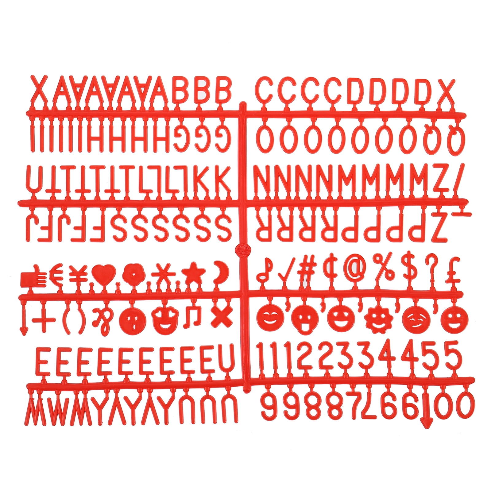 Felt Board Letters, 680 Characters Red 3/4" Letters Numbers Symbols ...