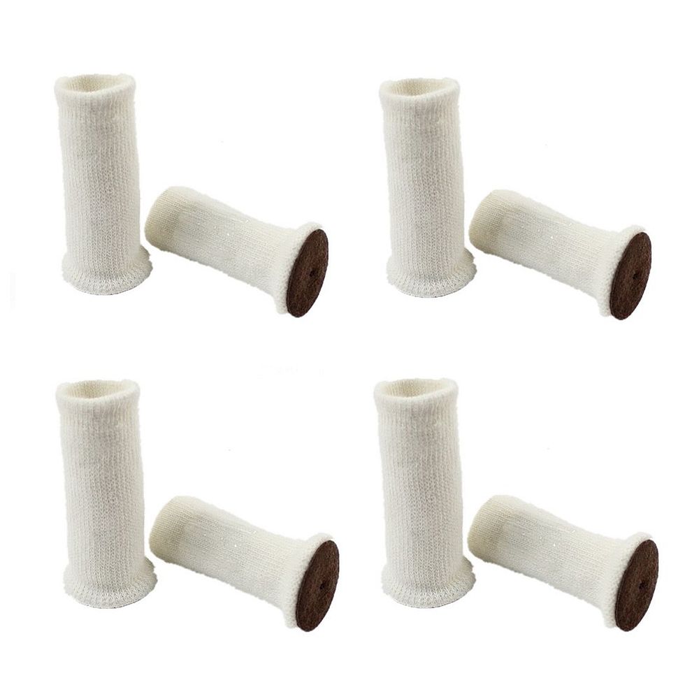 Felt Bottom NancyProtectz Furniture Leg Floor Protectors (White/Cream ...