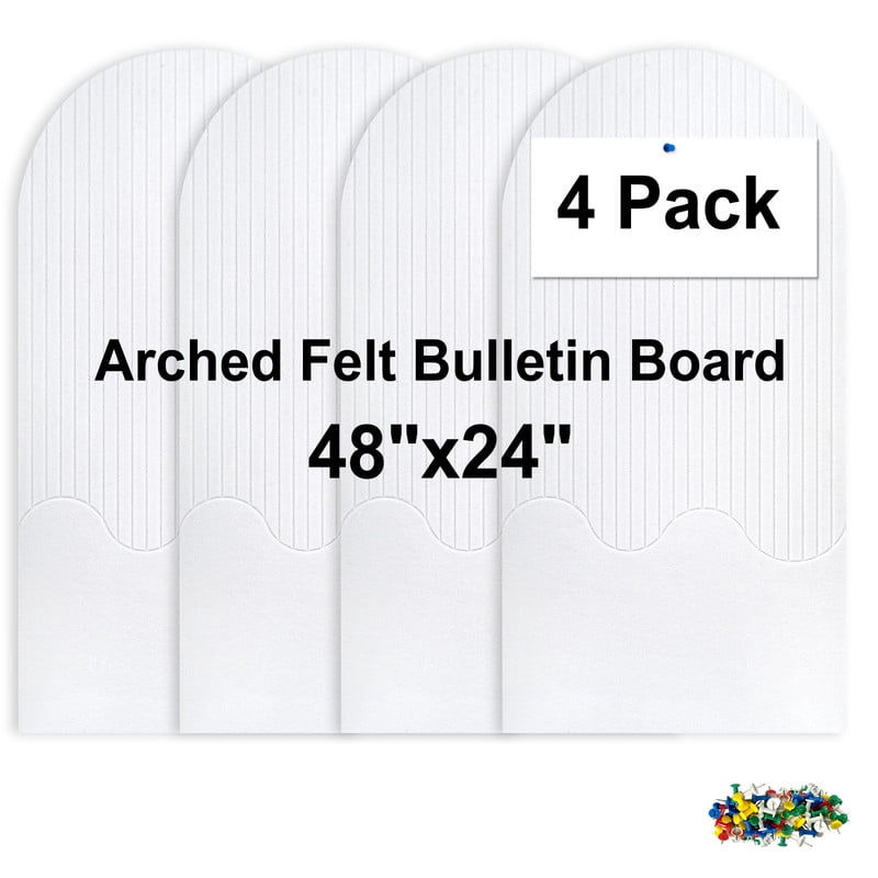 Felt Bulletin Board Push Pin Board Large Decorative Cork Boards for Walls Arch Decor Poster ...