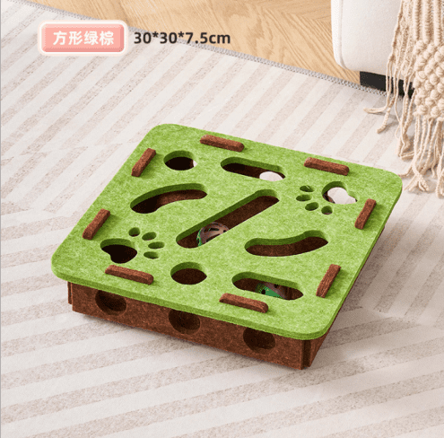 Felt Cat Maze Box Toy - Interactive Puzzle Self-Play Hide Seek Toy for ...