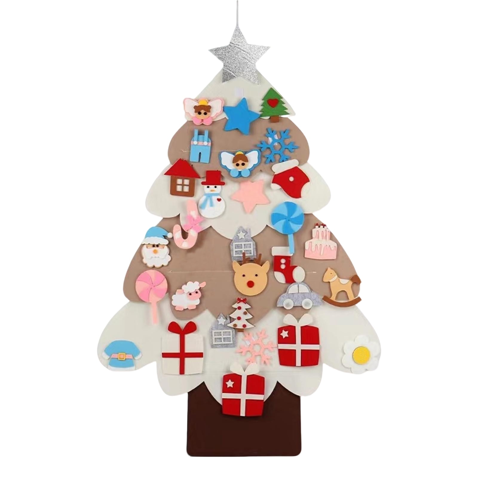 Felt Christmas Tree with Ornaments, DIY Felt Christmas Tree Set for ...