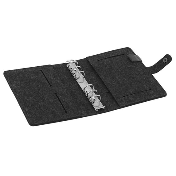 Felt Cloth 4 Rings Binder for Refillable Journal Planner 18.5x23cm ...
