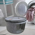 Felt Cloth Storage Bucket with Dust Lid Foldable large Visible Window ...