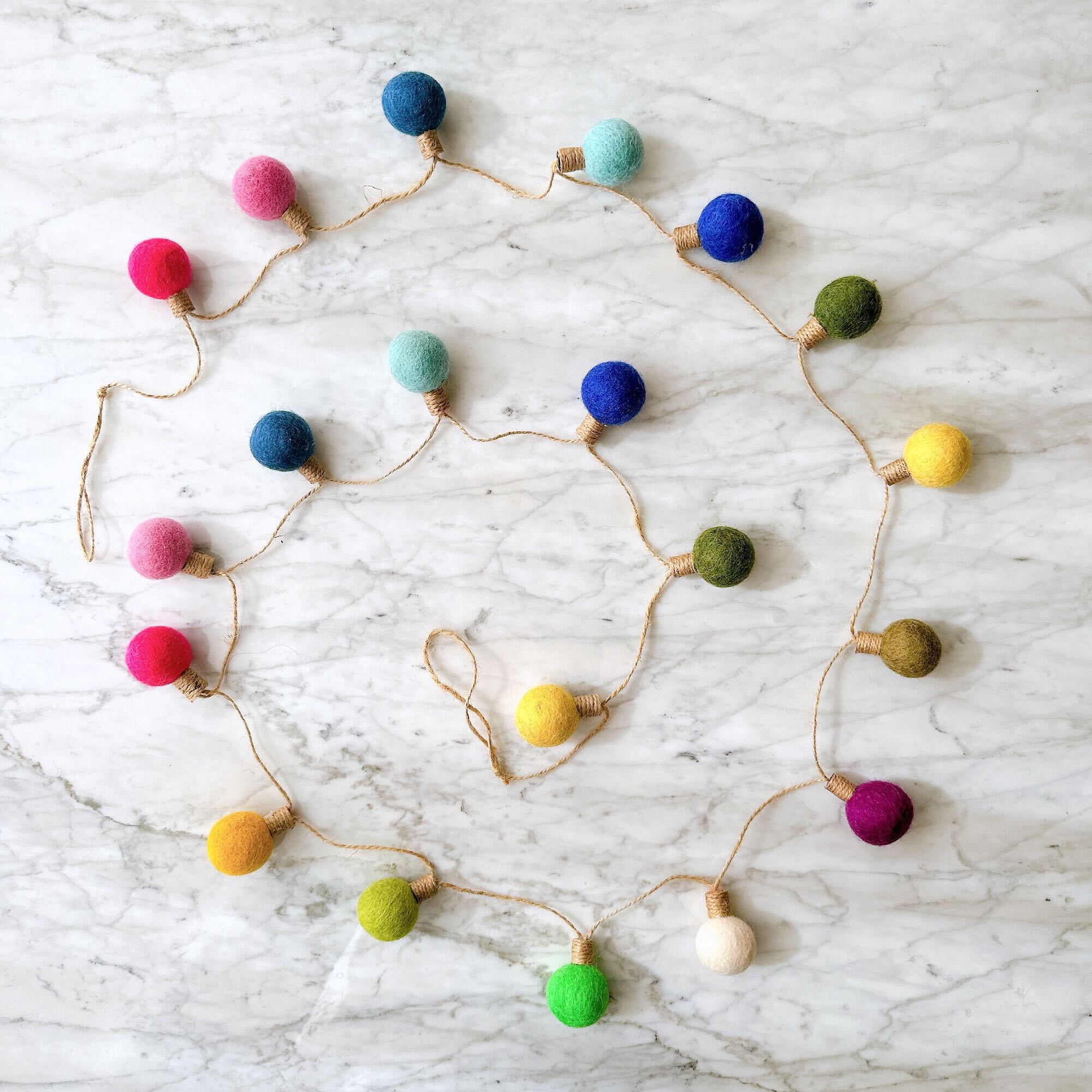 Felt Color Ball Lightbulb Garland - Walmart.com