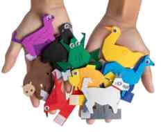 Felt Color Brown Bear Finger Puppets, 9pcs Feeling Sorting Red Bird ...