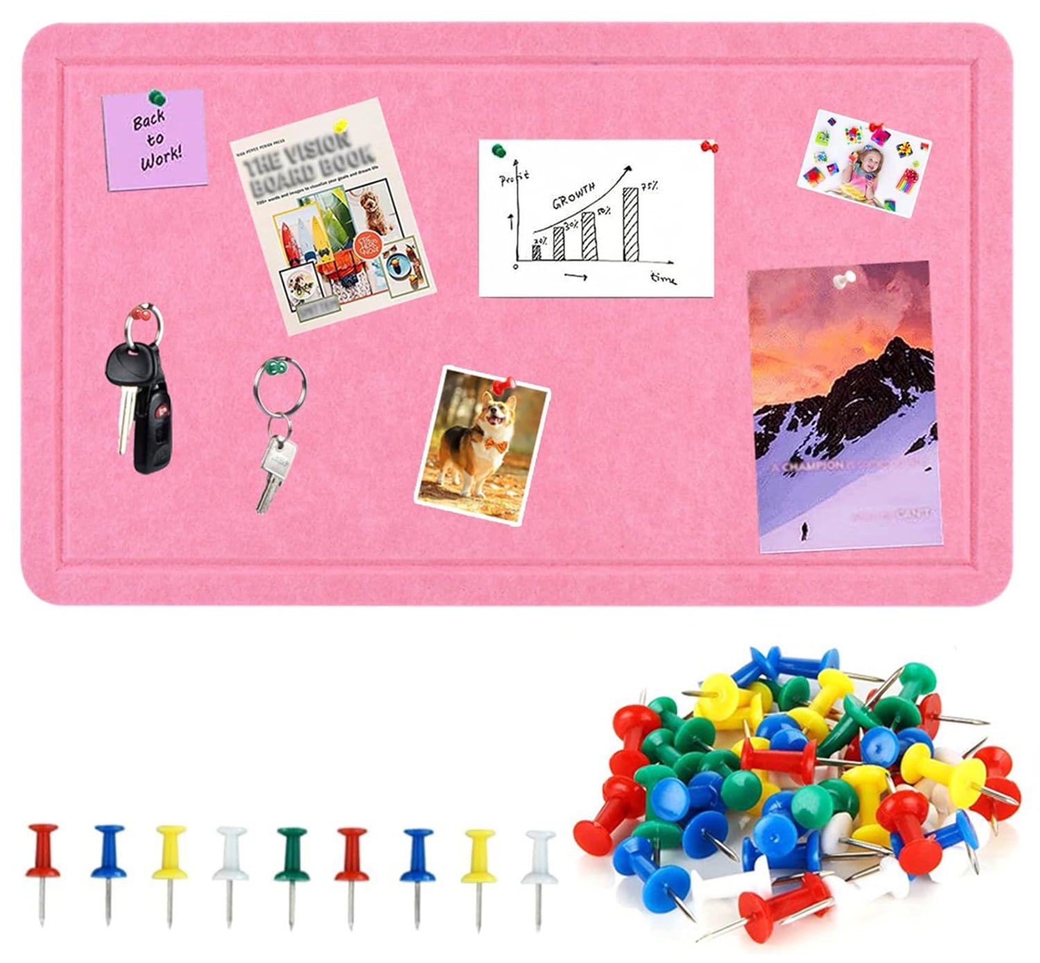 Felt Cork Board Tiles,Bexikou 15.7X 23.6inch Cork Bulletin Board Self ...