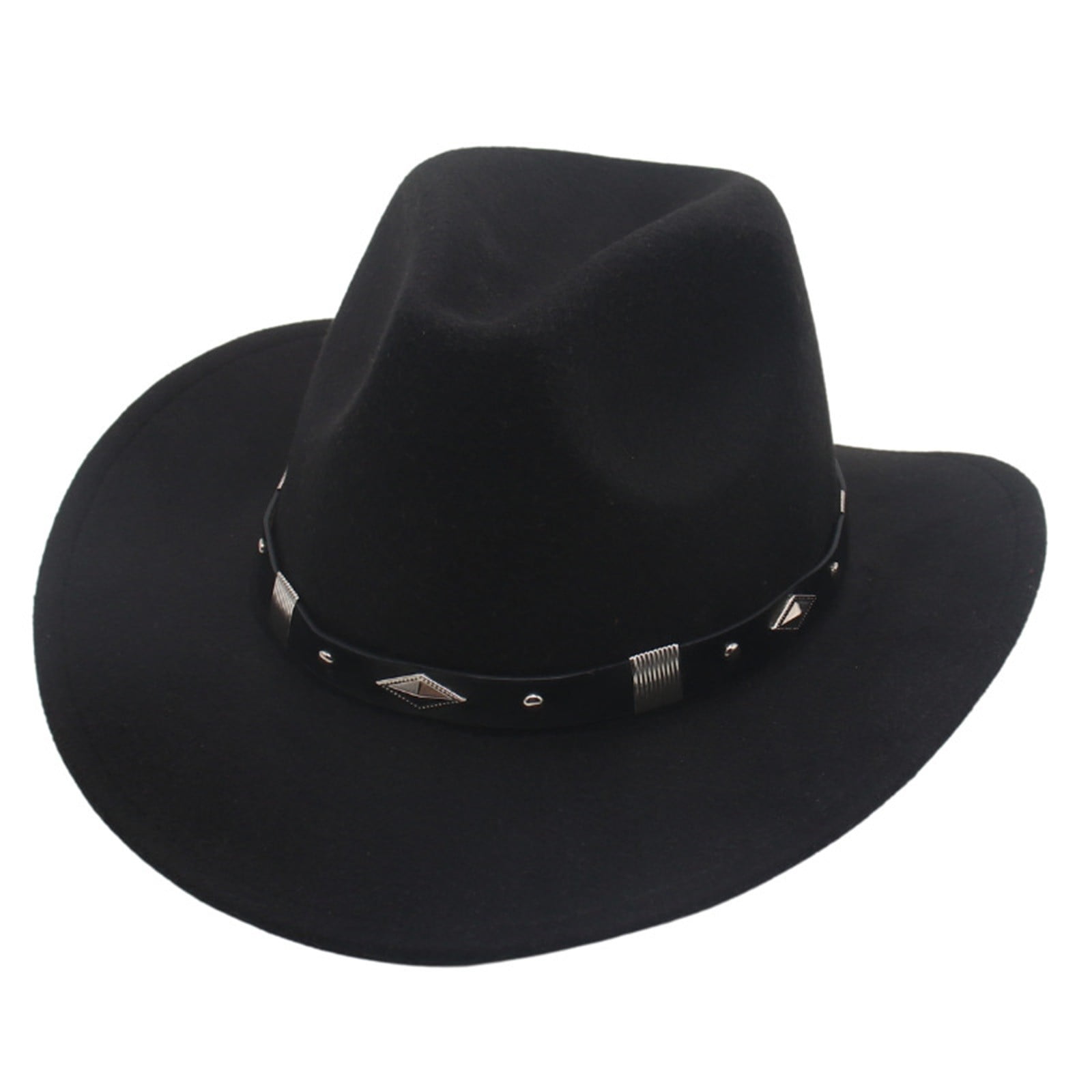 Felt Cowboy Hats Bowler Hat With Belt Buckle Western Style Love Top ...