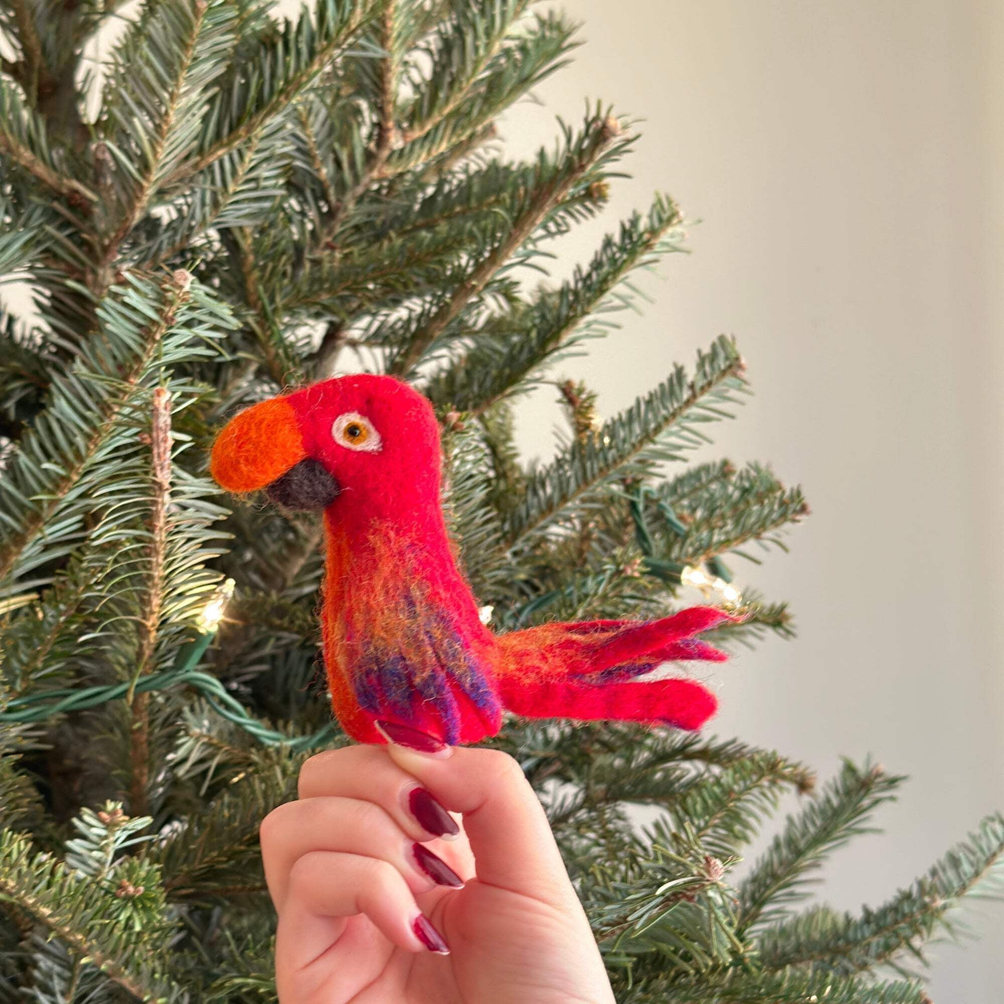 Felt Finger Puppet - Parrot / Macaw / Red - Walmart.com