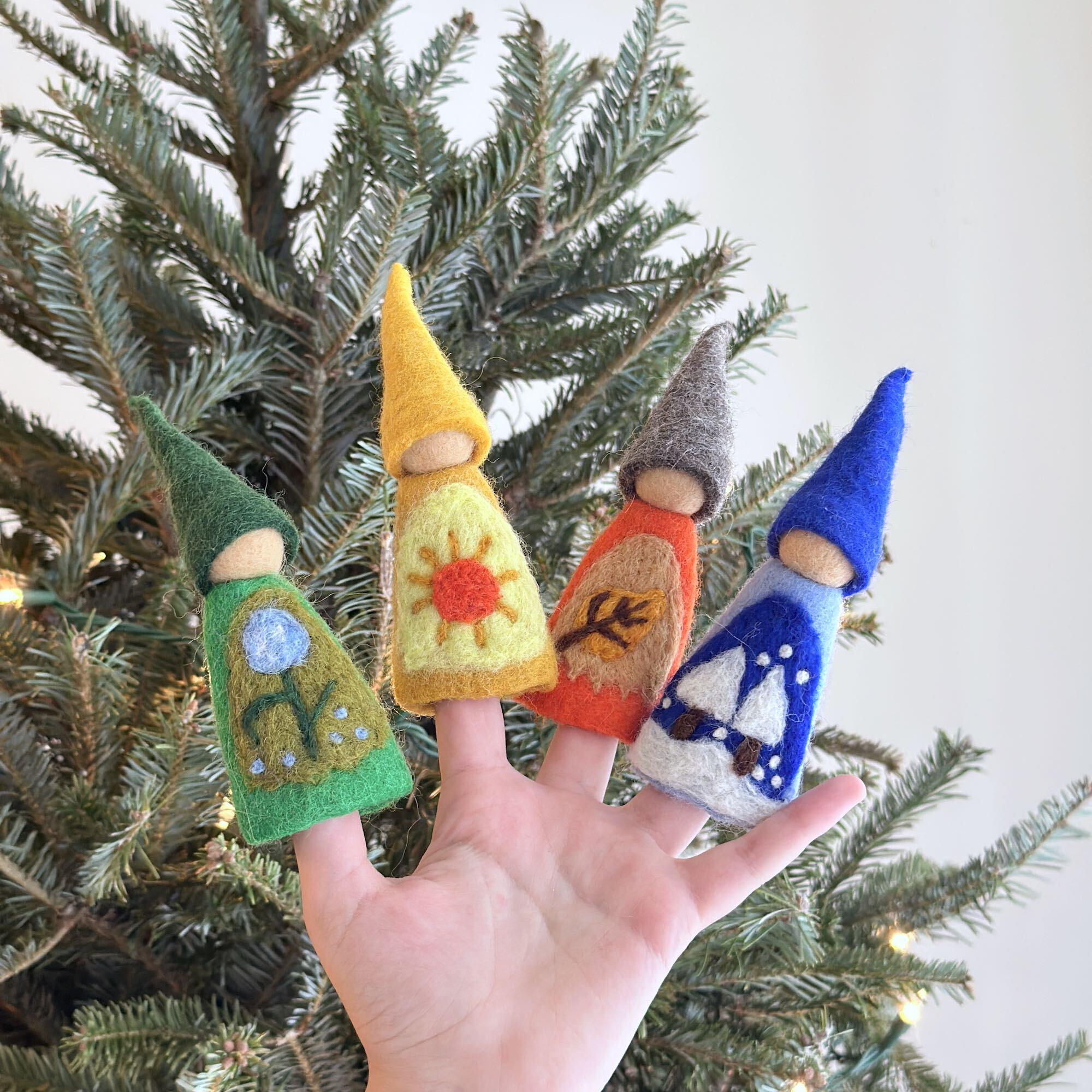 Felt Finger Puppets Set of 4 - Four Seasons Gnomes - Walmart.com