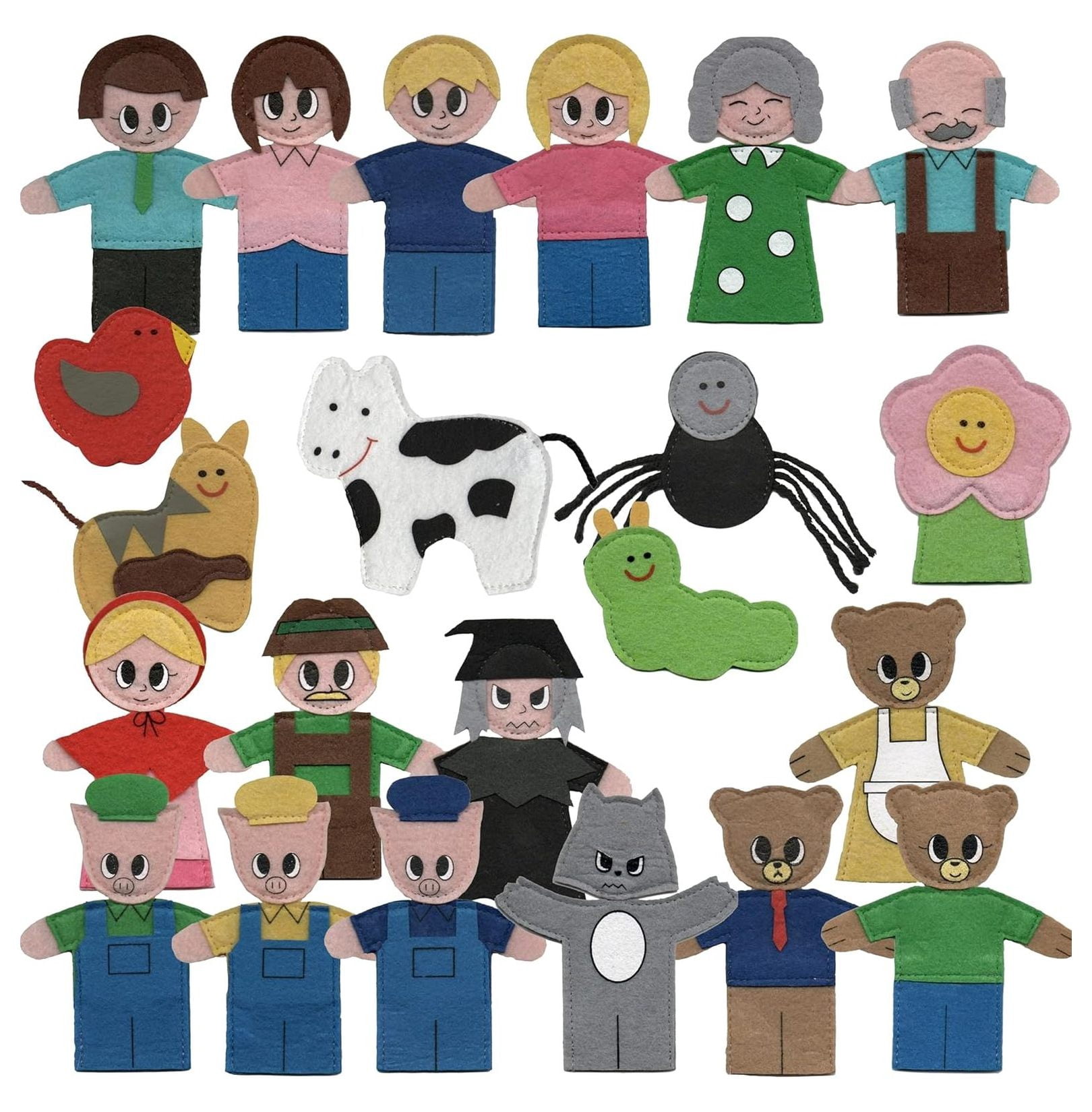 Felt Finger Puppets for Storytelling, Set of 23, 4 inch, Tales and ...