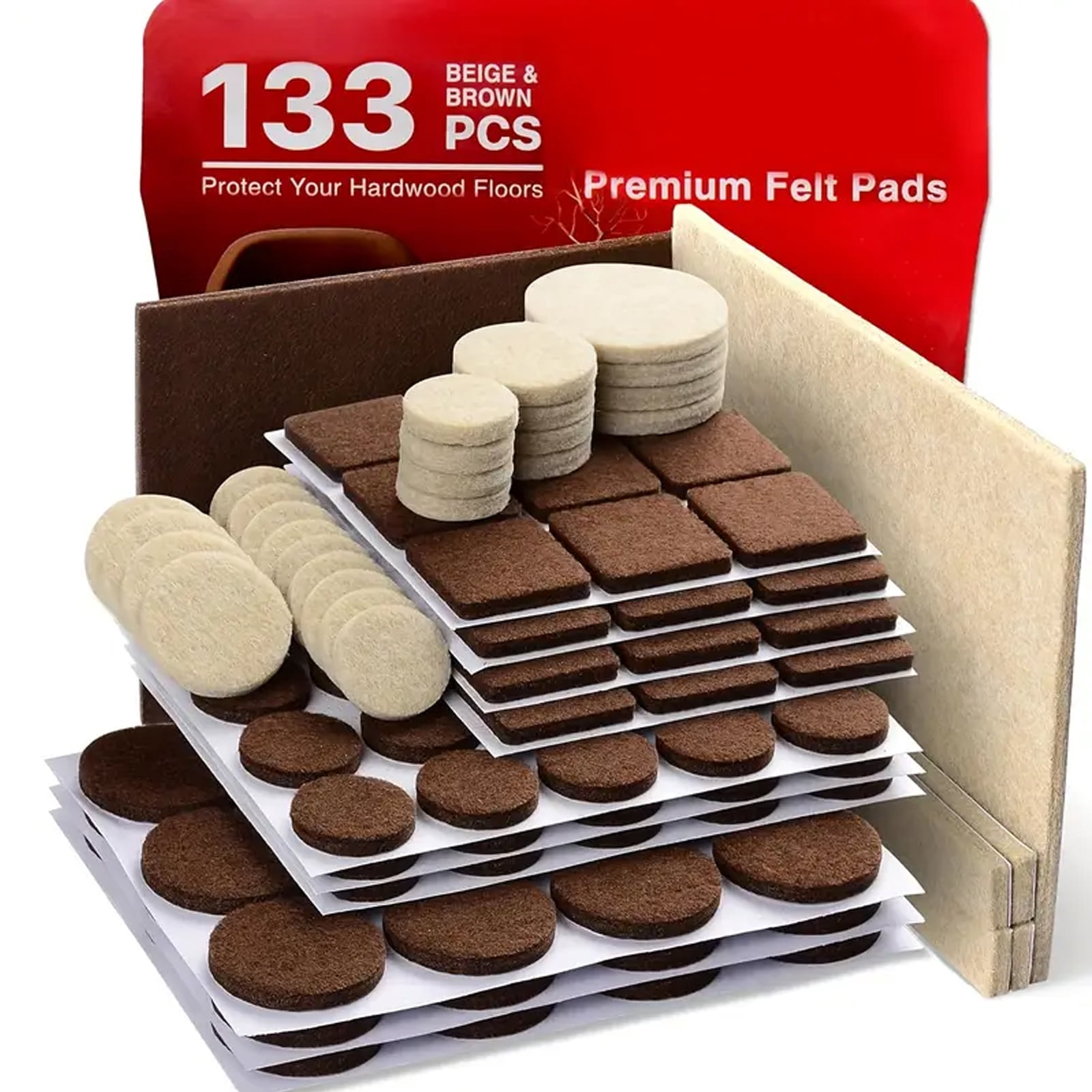 Felt Furniture Pads 133 PCS Premium Furniture Pads - Felt Pads ...