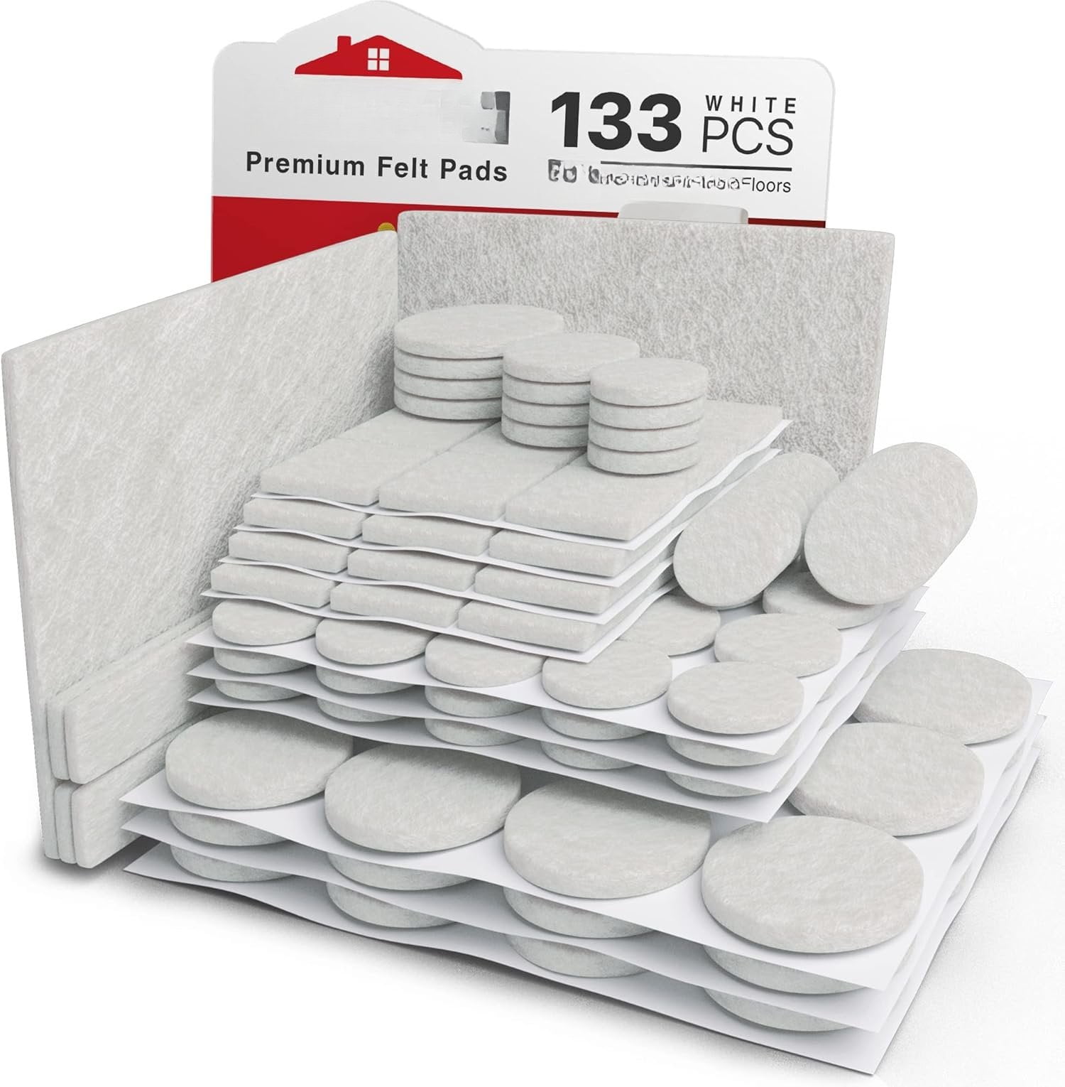 Felt Furniture Pads 133 count - Furniture Pads for Hardwood Floors ...
