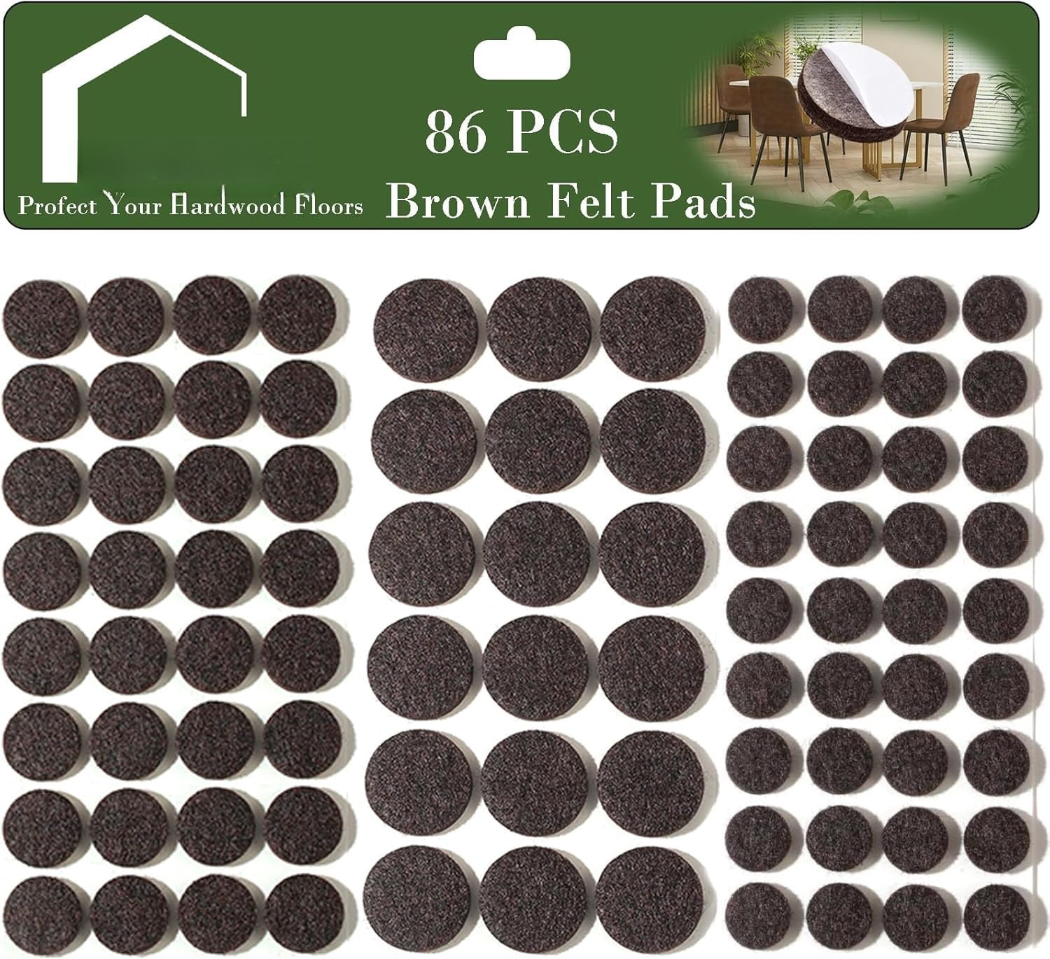 Felt Furniture Pads, Furniture Felt Pads for Hardwood Floors -Self ...