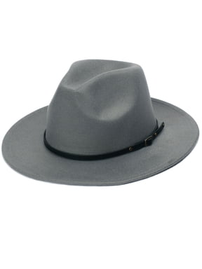 Keevoom Fedora Hats for Men Women Vintage Wide Brim Felt Panama Hats ...