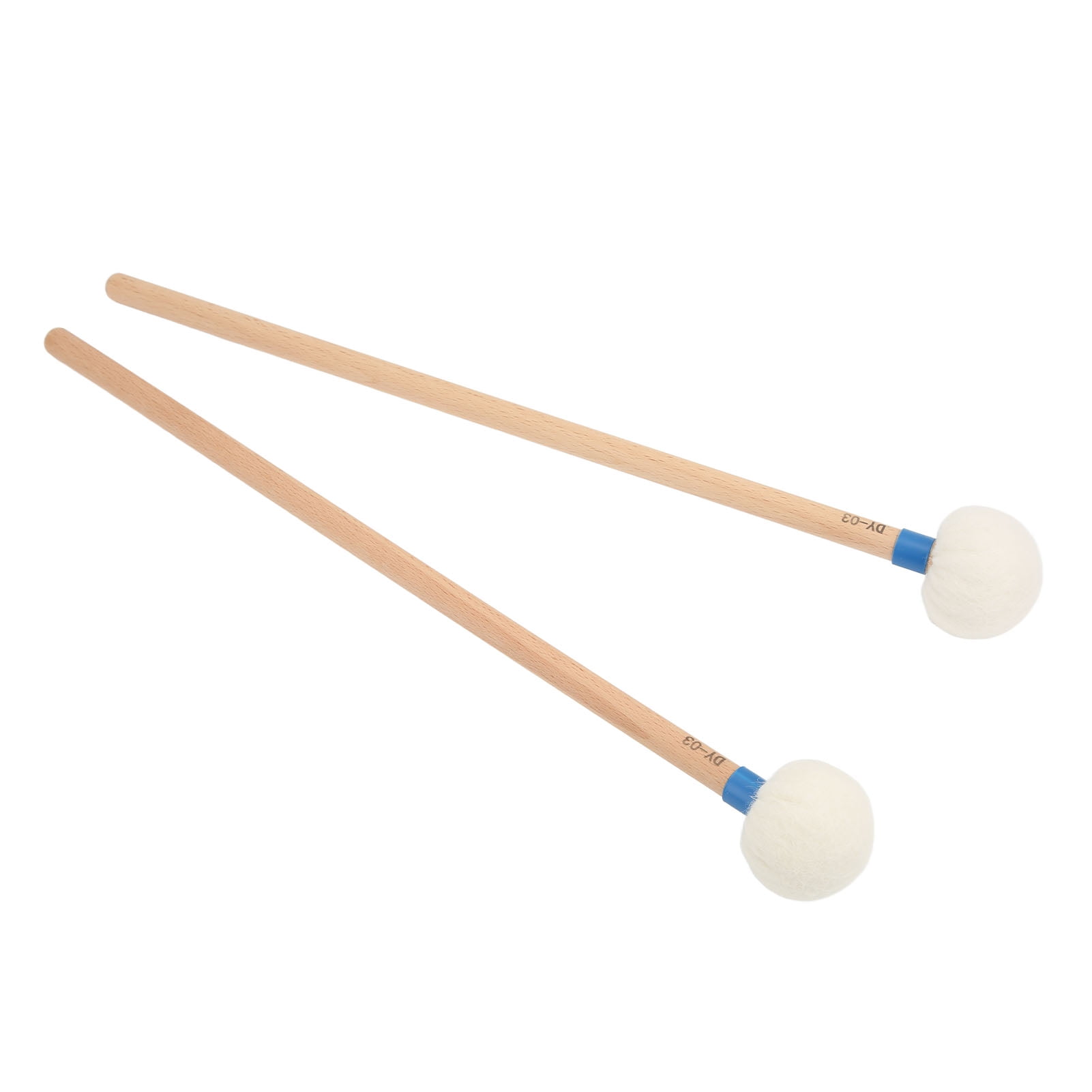 Felt Head Drum Mallet Set, 2-Piece Kit with Wooden Handle and Non-Slip ...