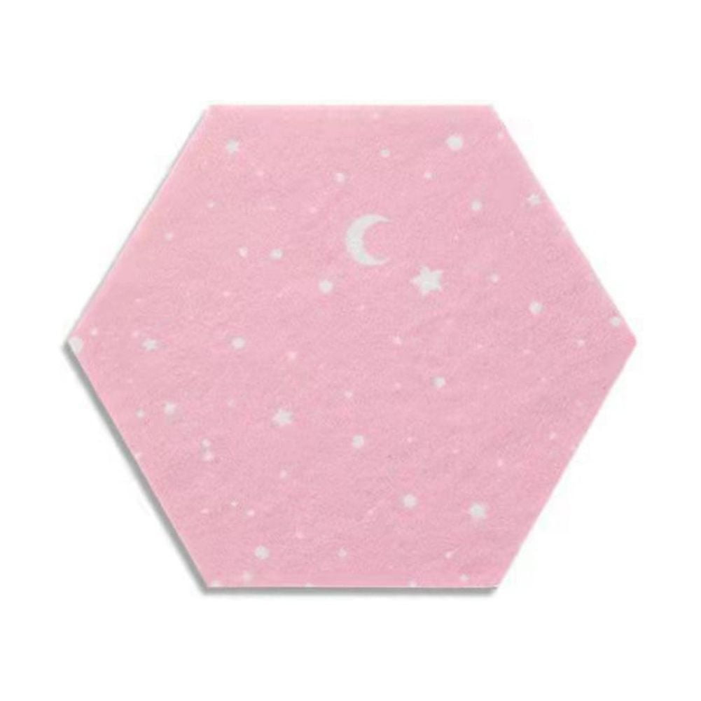 Felt Hexagon Cork Board Tiles Self Adhesive Notice Board Pink Wall