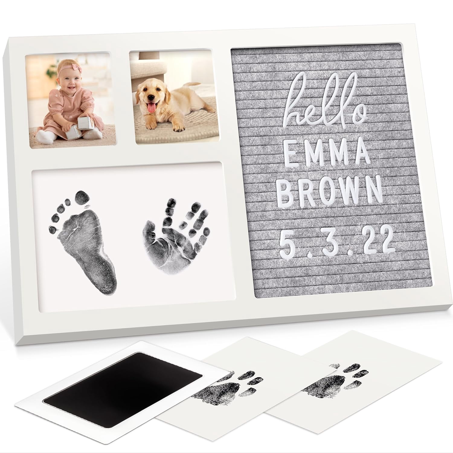 Felt Letter Board Baby Keepsake - Baby Picture Frame, Announcement ...