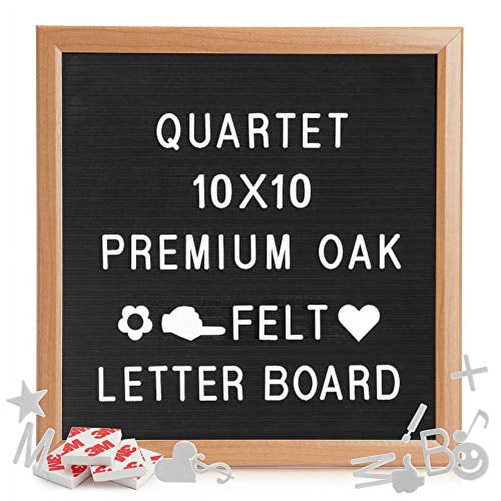 Felt Letter Board with Letters and Numbers, 10x10" Small Wooden felt ...