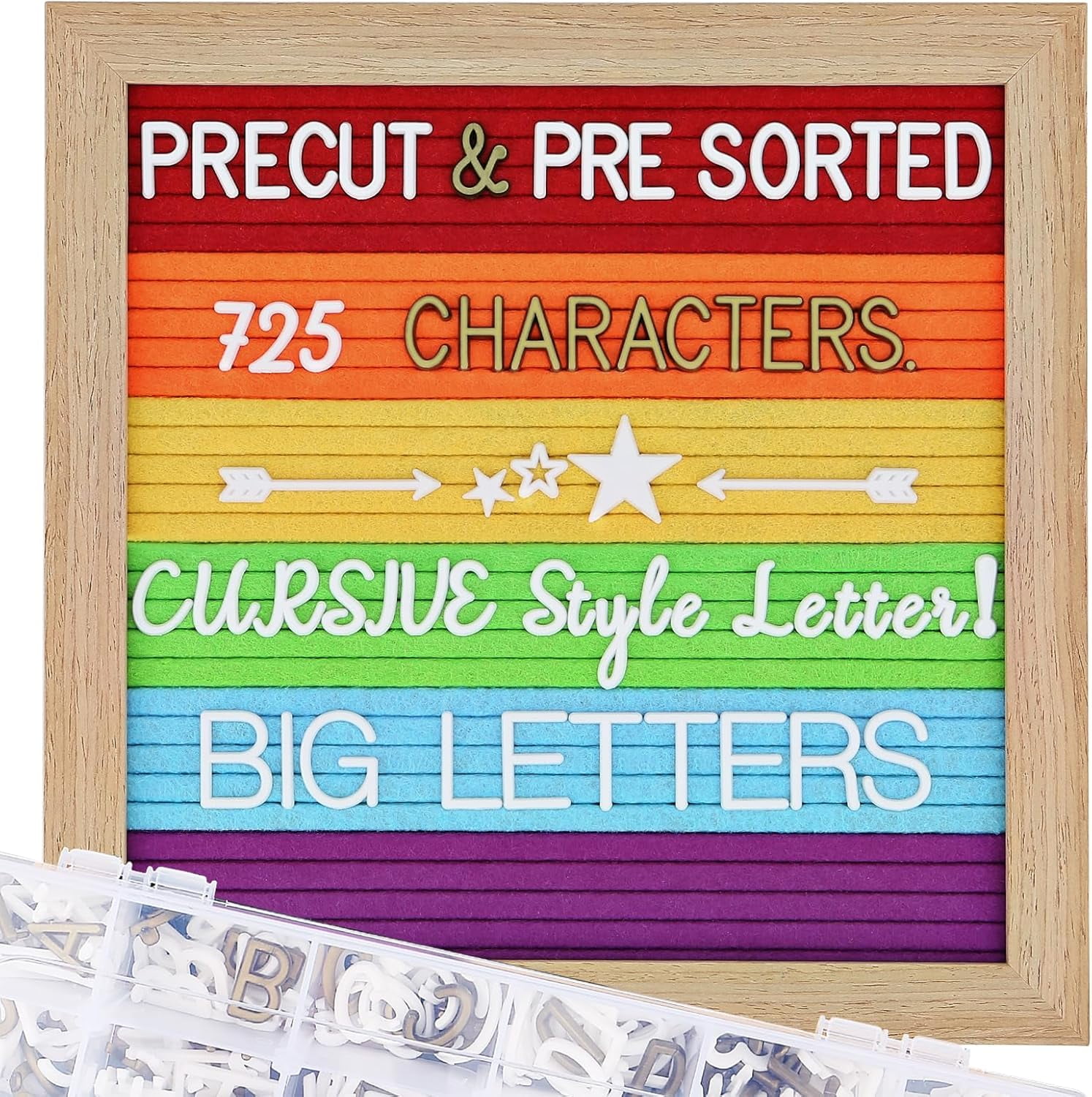 Felt Letter Board with Letters, Pre Cut & Sorted 725 Letters, First Day ...
