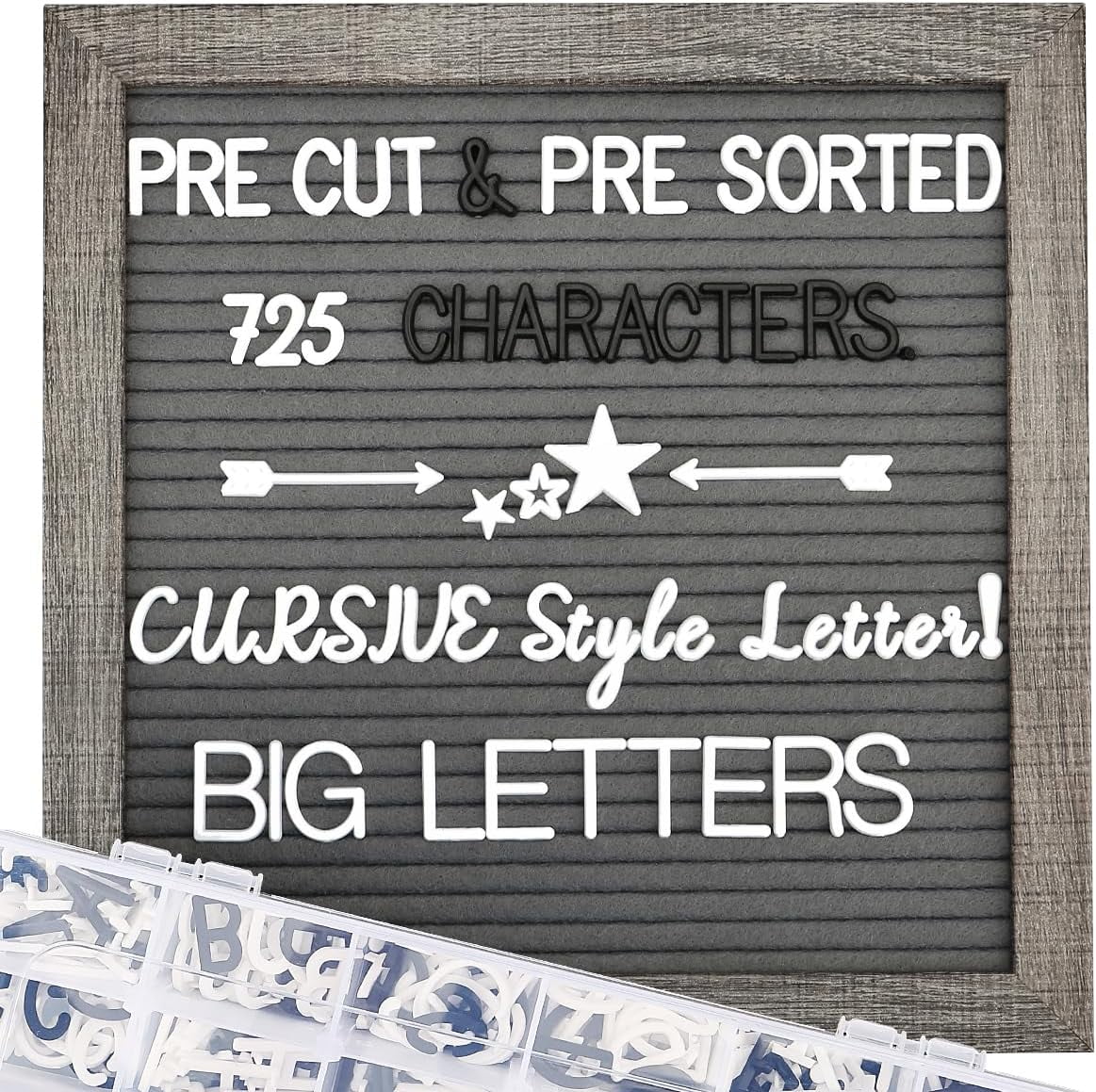 Felt Letter Board with Letters, Pre Cut & Sorted 725 Letters, First Day ...