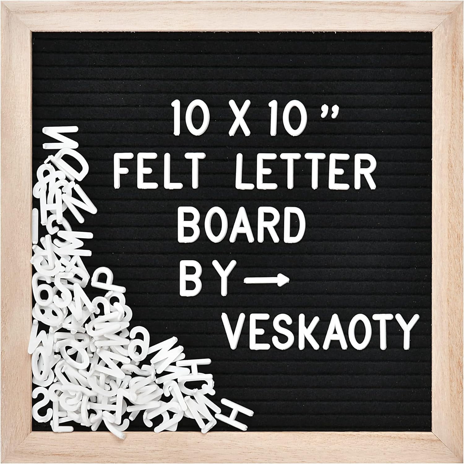 Felt Letter Board with 294 Letters, Numbers & Symbols - 10 x 10 inch ...