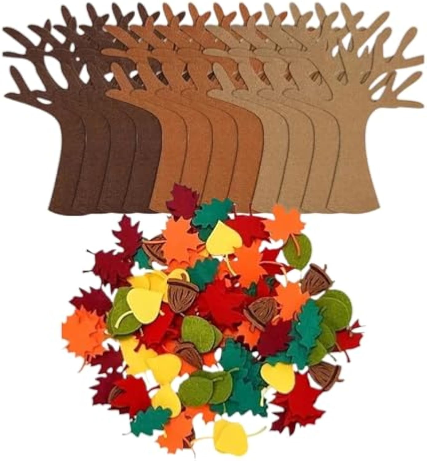 Felt Maple Leaves - 96 Pieces Fall Decor, Felt Tree Craft Supplies ...