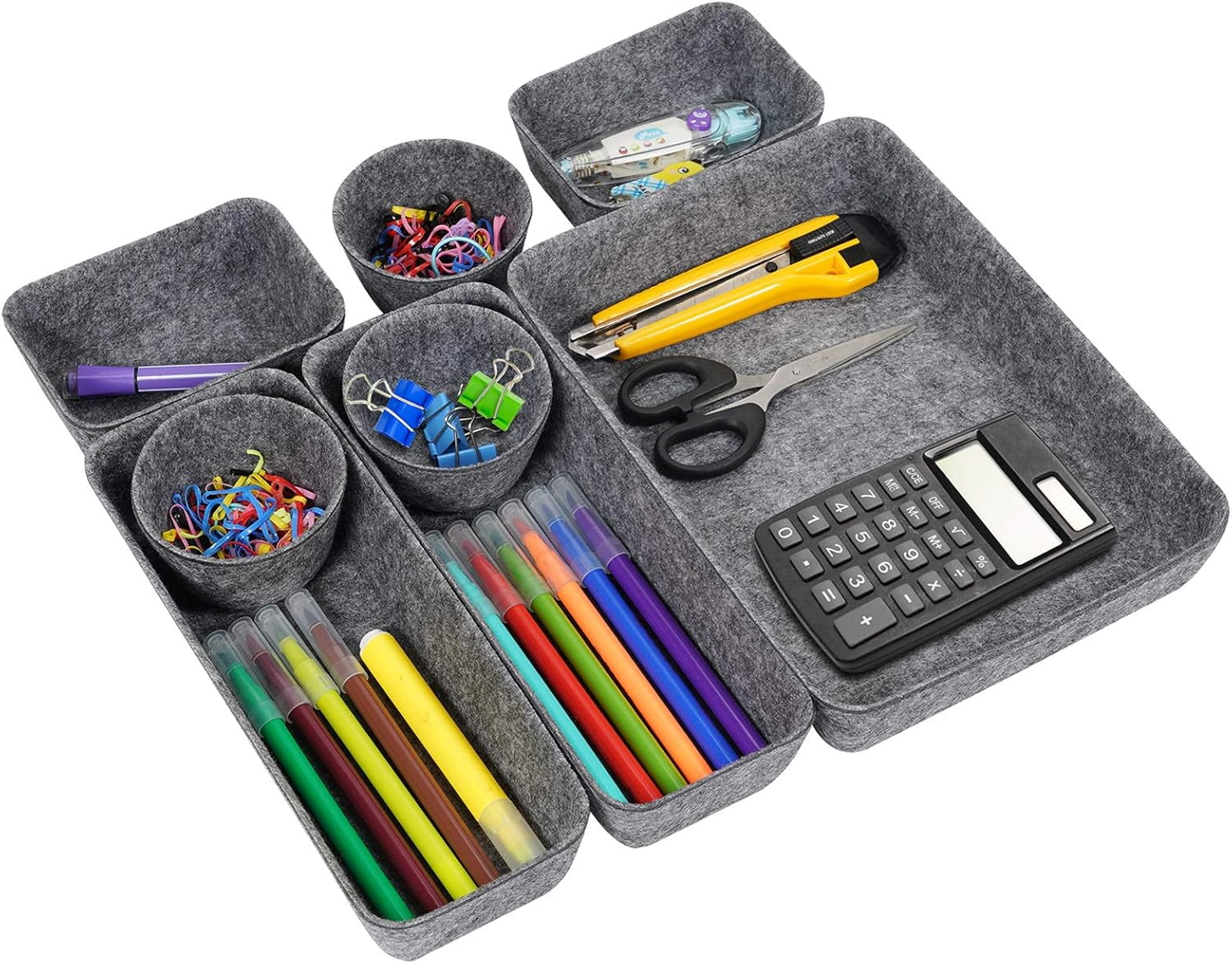 Felt Material Desk Drawer Dividers, Drawer Organizer Tray For Home ...